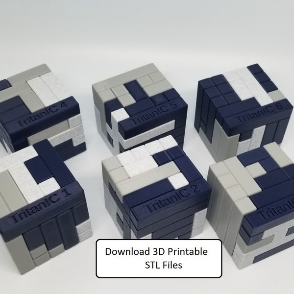 6 Piece Puzzle Cube - Etsy