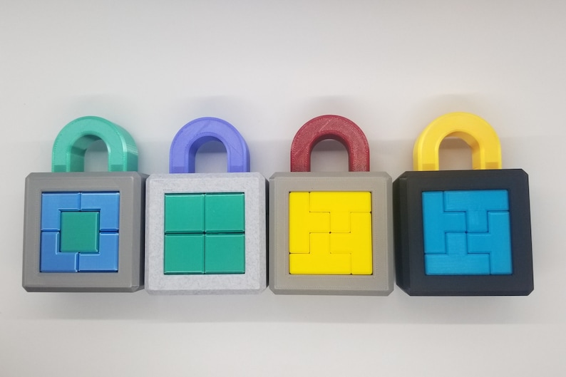 Download 3D Printable STL Files for 4 Puzzle Locks | Etsy