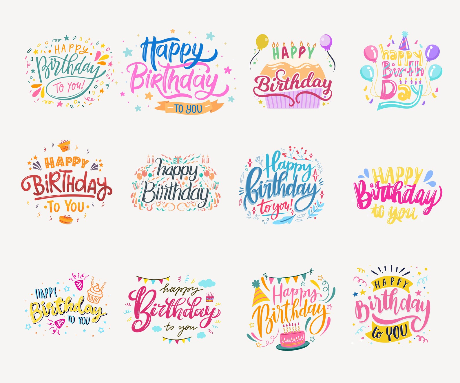 12 Birthday SVG Bundle, Includes PNG , Digital Art, Instant Download ...