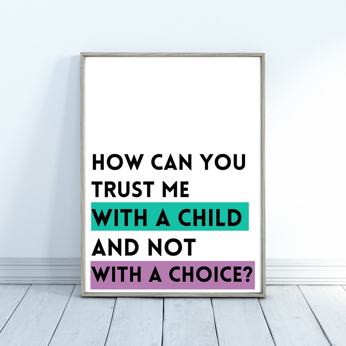 Pro Choice Poster, Printable Protest Sign, Abortion-rights Poster ...