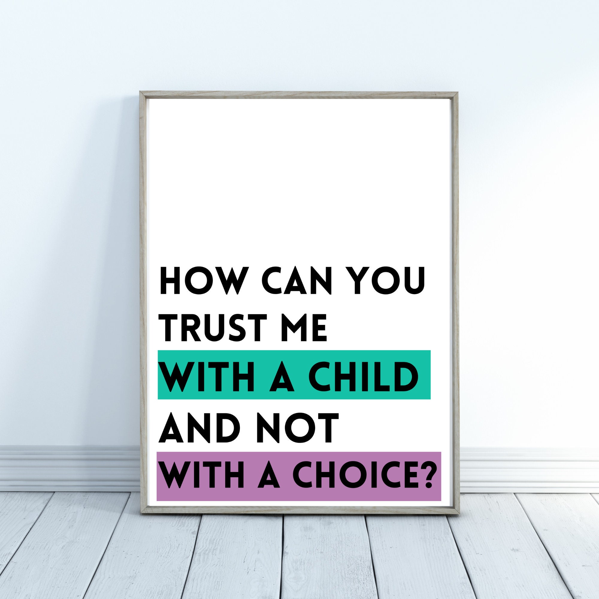 Pro Choice Poster, Printable Protest Sign, Abortion-rights Poster ...