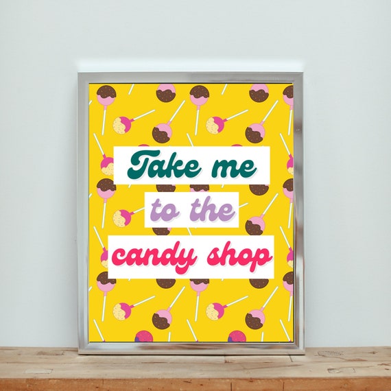 Candy Poster Lollipop Art Colorful Poster for Kitchen - Etsy