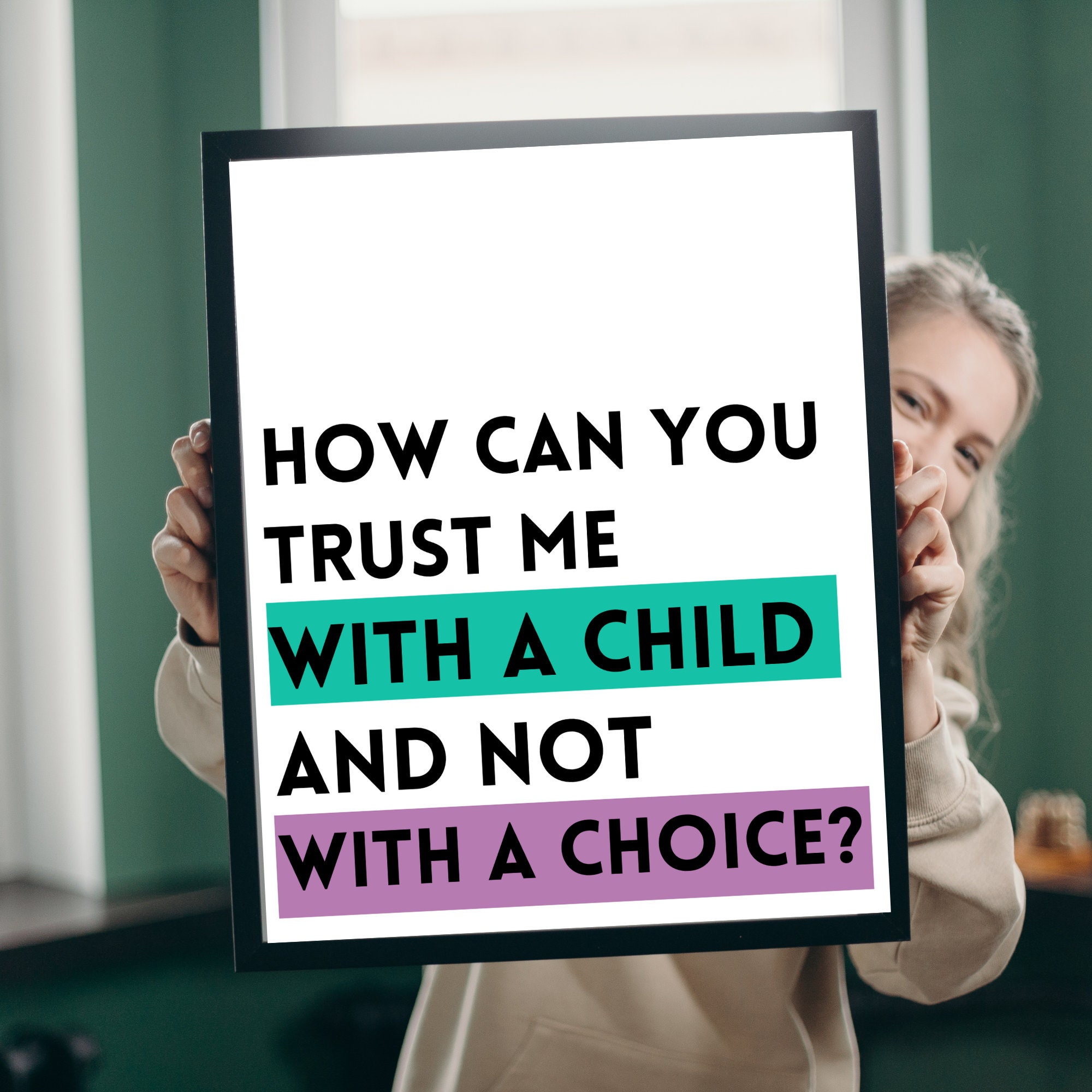 Pro Choice Poster, Printable Protest Sign, Abortion-rights Poster ...