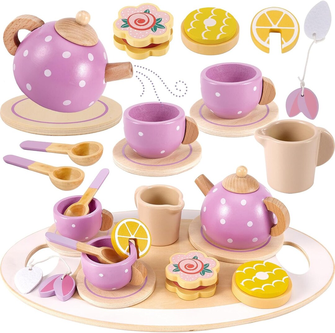 Personalized Wooden Tea Set Wooden Toys Toddler Tea Set Imaginative ...