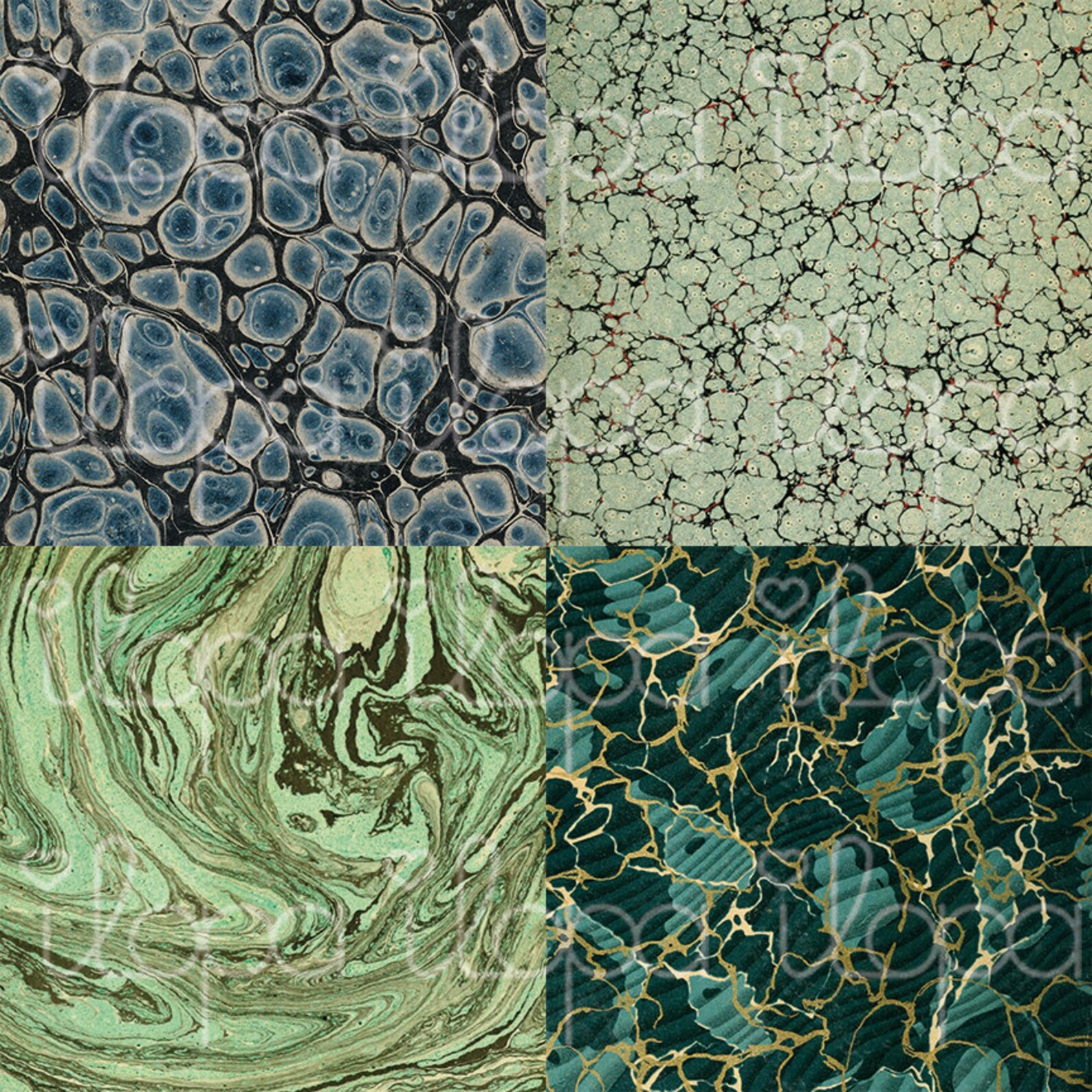 Digital Old Vintage Marbled Paper 300 Dpi 12x12 - Etsy