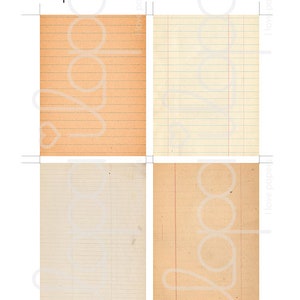 Digital Vintage Notebook Journal Cards, Old Paper, Field Notes - Etsy