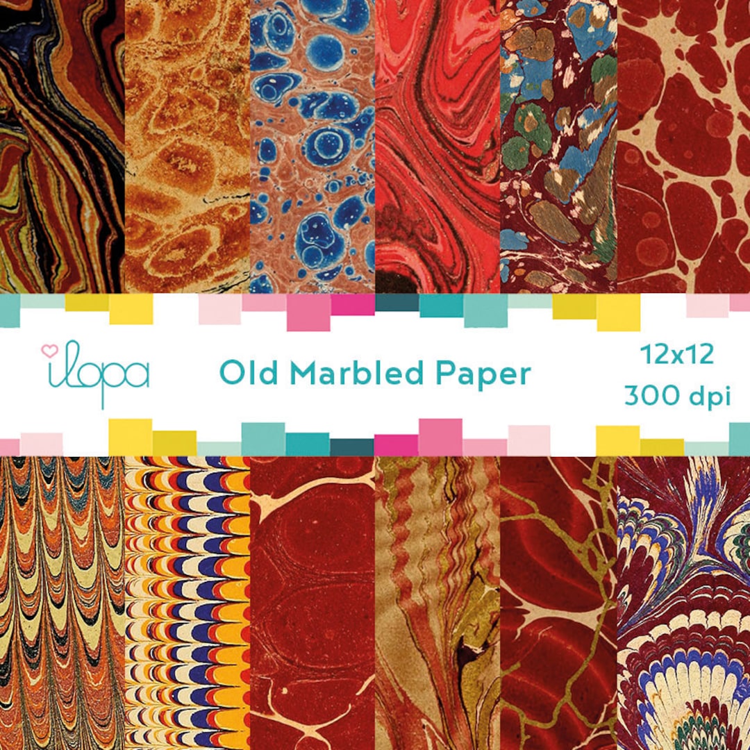 Digital Old Vintage Marbled Paper 300 Dpi 12x12 - Etsy