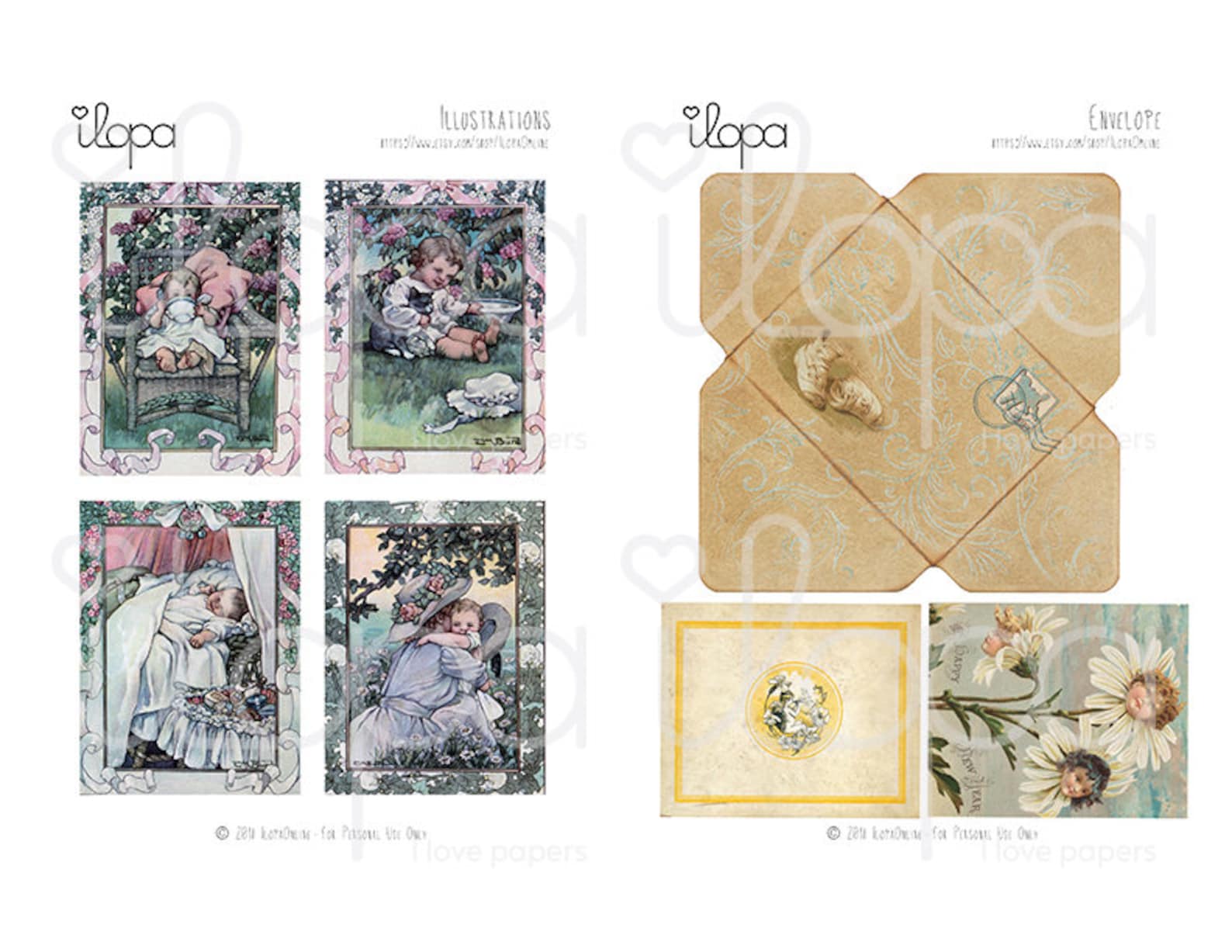 Printable Vintage Journal Kit Baby Boy Baby Ephemera - Etsy