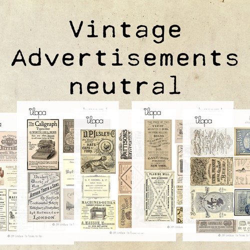 DIGITAL Vintage Grunge Ephemera Digital Collage Sheet | Etsy