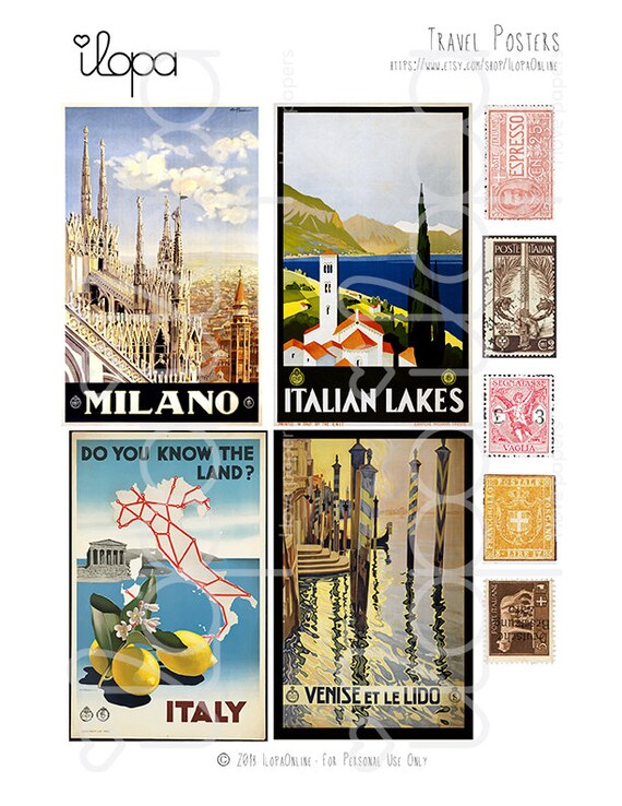 Italian Ephemera Printable Italian Ephemera Etsy Singapore
