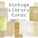 Digital Vintage Library Card Ephemera | Etsy