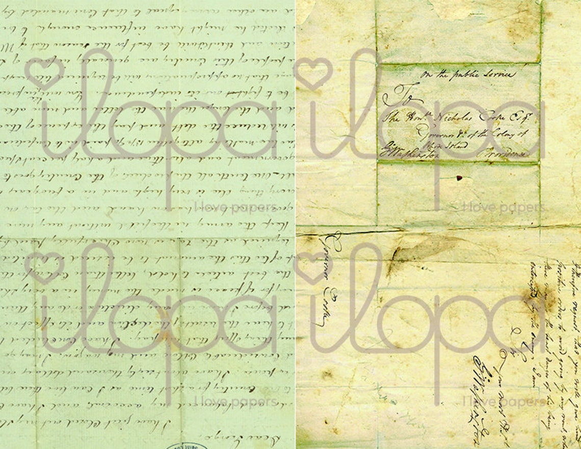 Digital Printable Vintage Old Antique Handwriting Letters Kit | Etsy