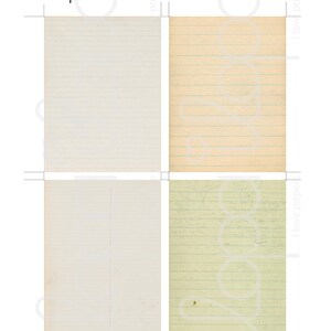 Digital Vintage Notebook Journal Cards, Old Paper, Field Notes - Etsy