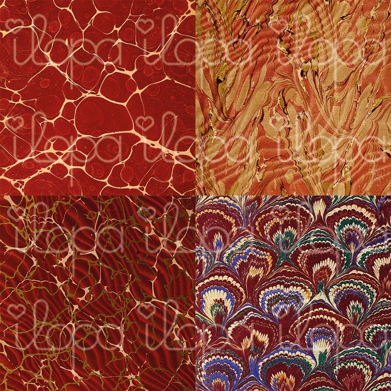 Digital Old Vintage Marbled Paper 300 Dpi 12x12 - Etsy
