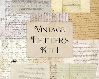 Printable Antique Letters Kit 1 - Etsy