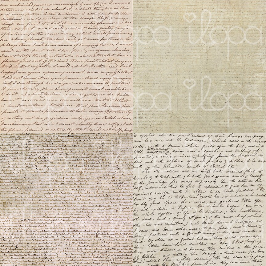 Digital Old Handwriting Paper 300 Dpi 12x12 | Etsy