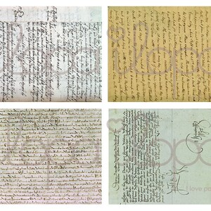 Digital Printable Vintage Old Antique Handwriting Letters Kit 1 - 300 ...