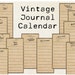 Digital Vintage Calendar Journal Cards - Etsy