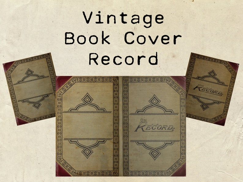 Digital Vintage Brown 'record' Journal Cover Printable - Etsy
