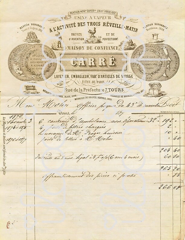 Digital Vintage French Invoices Printable Ephemera - Etsy