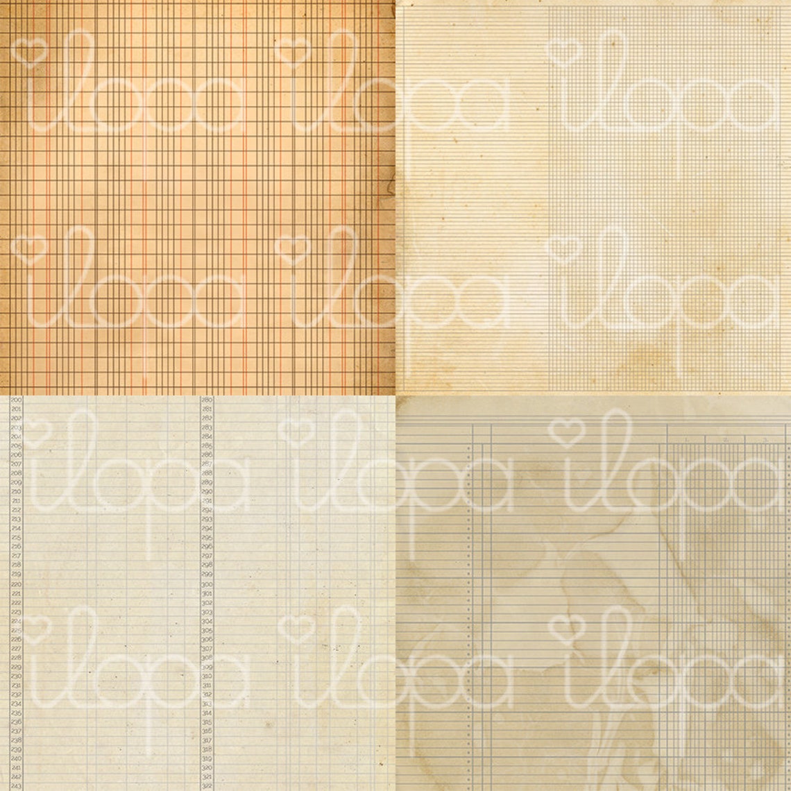 Digital Old Ledger Paper 300 Dpi 12x12 - Etsy