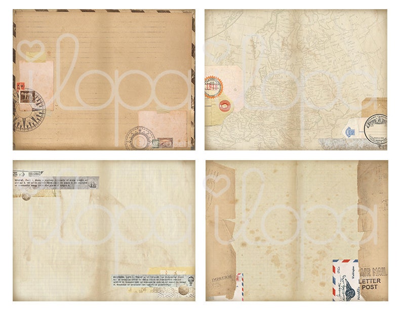 Printable Vintage Travel Journal Kit Travel Junk Journal Diy - Etsy