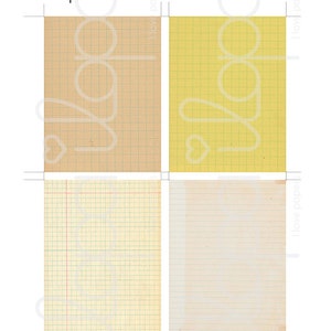 Digital Vintage Notebook Journal Cards, Old Paper, Field Notes - Etsy