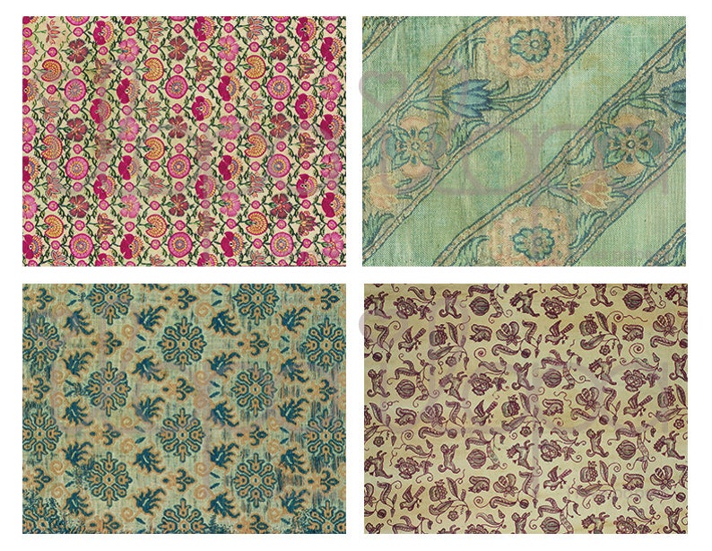 Digital Printable Vintage Old Antique 1600s Fabrics Kit 1 | Etsy
