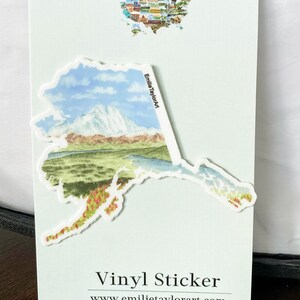 Alaska Decal, Watercolor Alaska Sticker, AK Car Decal, Home State Decal ...
