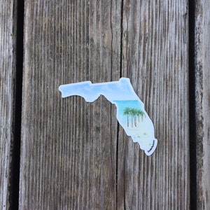 Florida Decal, Watercolor Florida Sticker, FL Car Decal, Home State ...