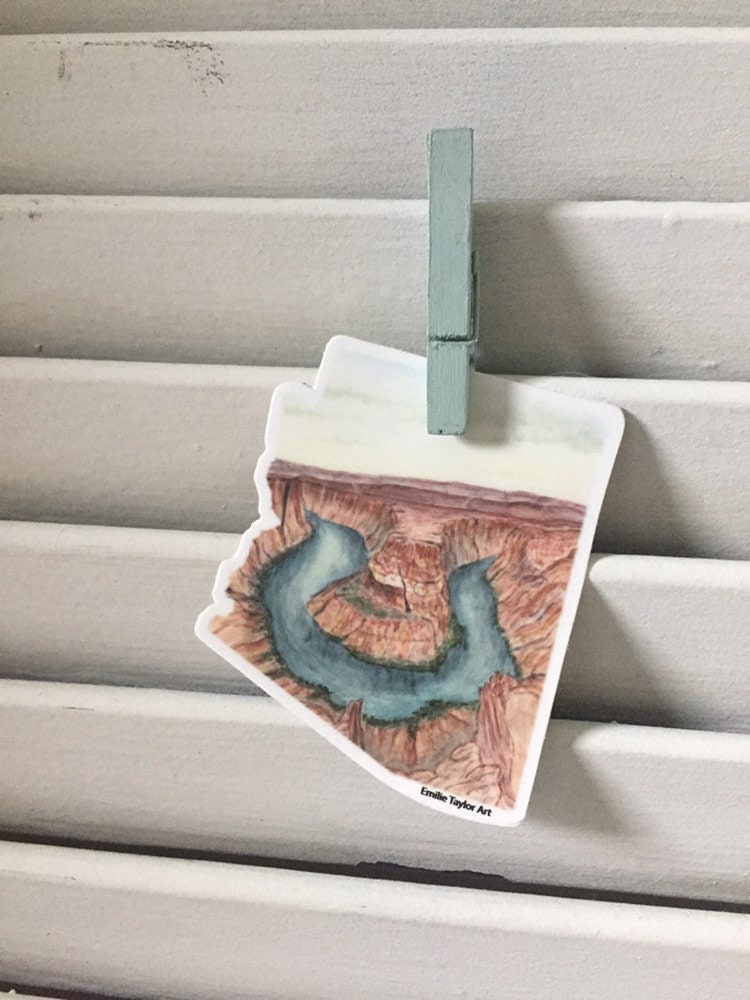 Arizona Decal, Watercolor Arizona Sticker, AZ Car Decal, Home State ...