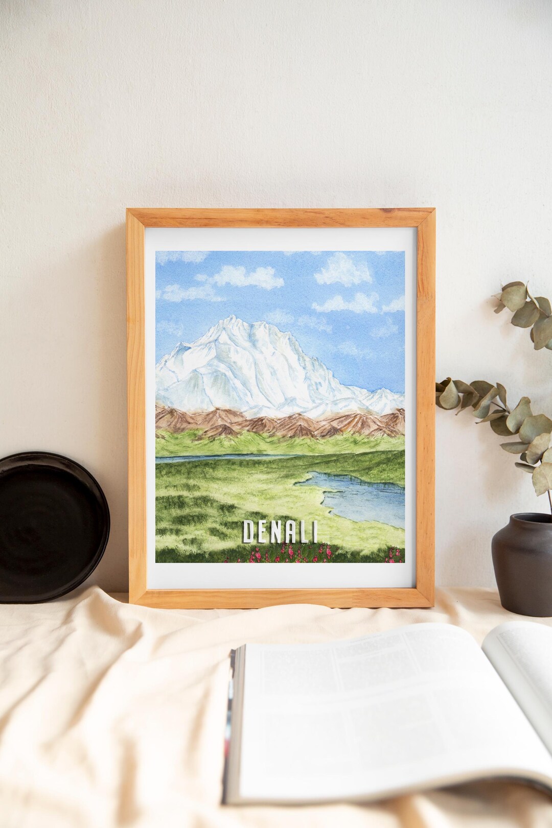 Denali National Park Print | Denali Poster | Alaska National Parks ...