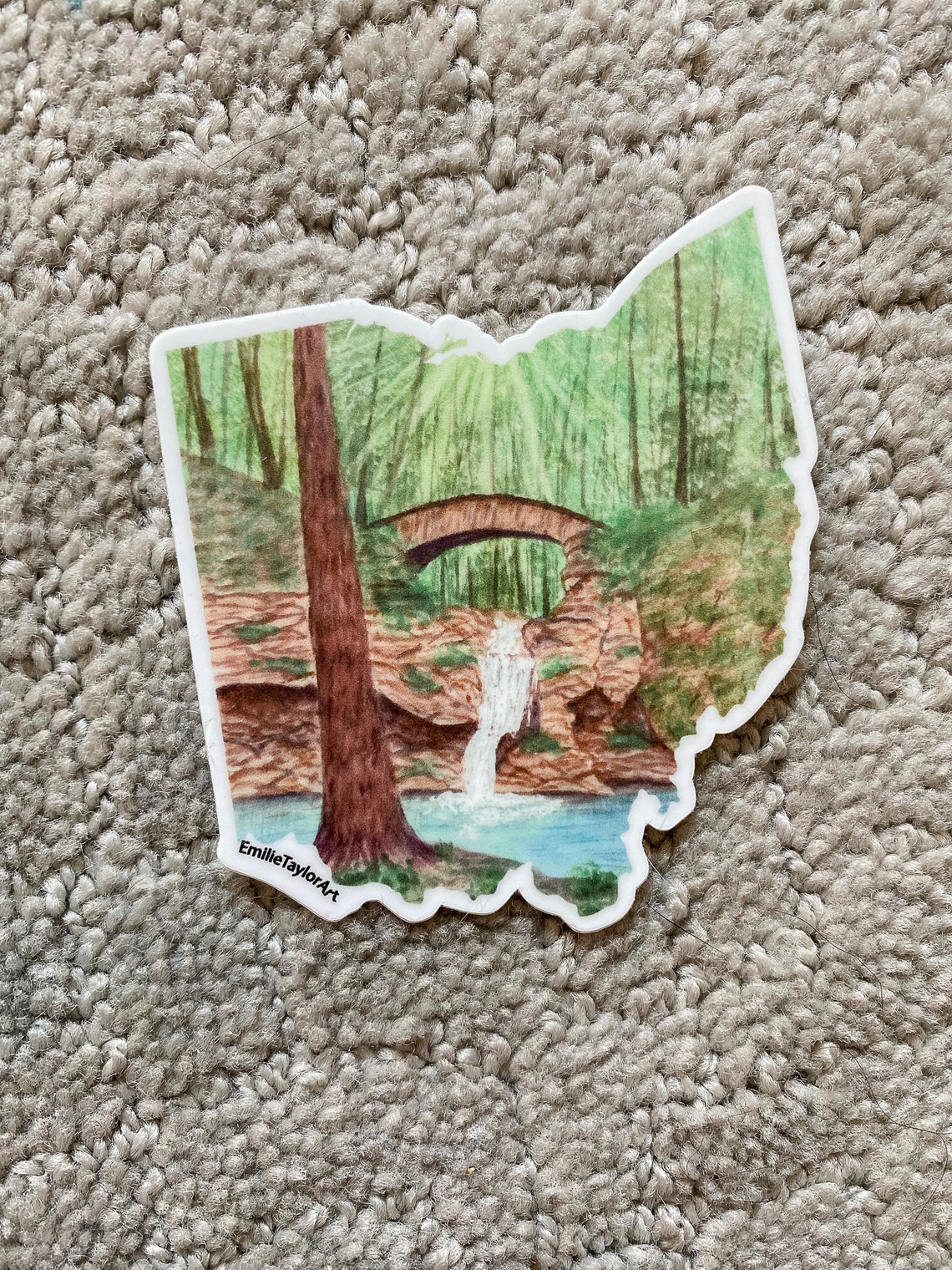 Ohio Decal Watercolor Ohio Sticker OH Car Decal State | Etsy