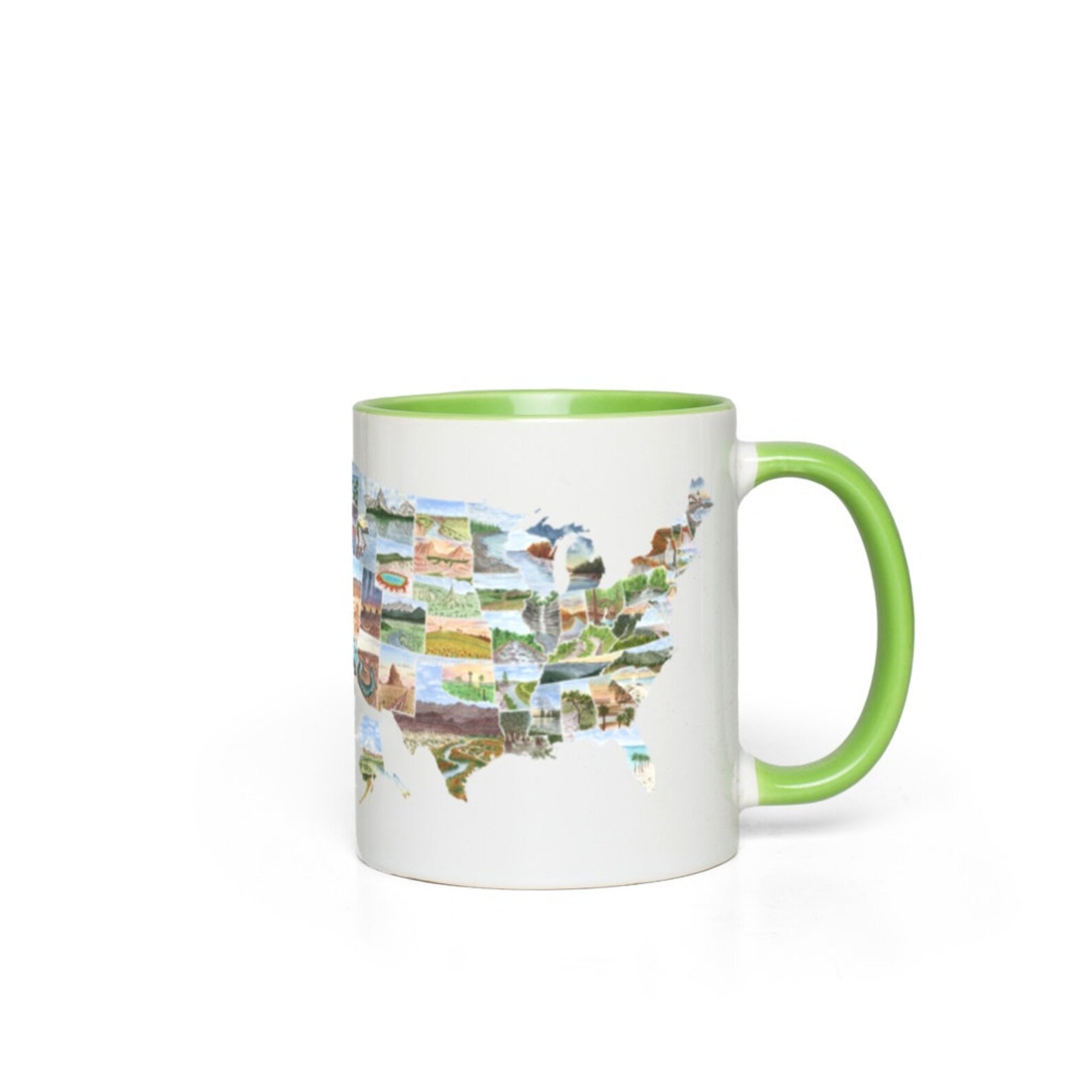 Watercolor 50 State Mug Custom Coffee Mug Custom USA Cup - Etsy