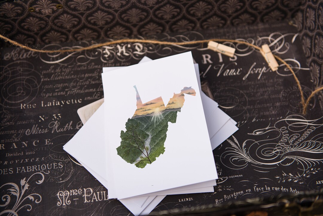 West Virginia Greeting Card, West Virginia Notecard, WV Souvenir, WV ...