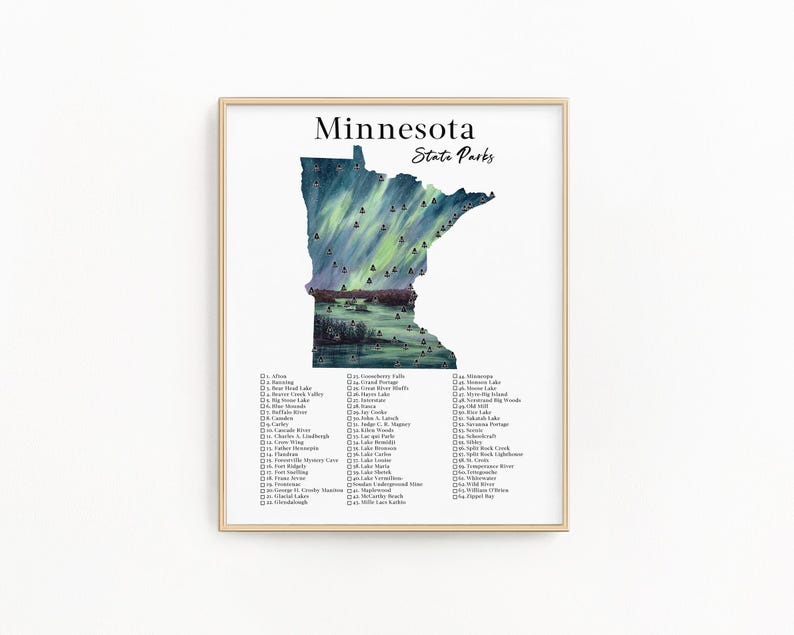 Minnesota State Park Tracker | State Parks of Minnesota Bucket List ...