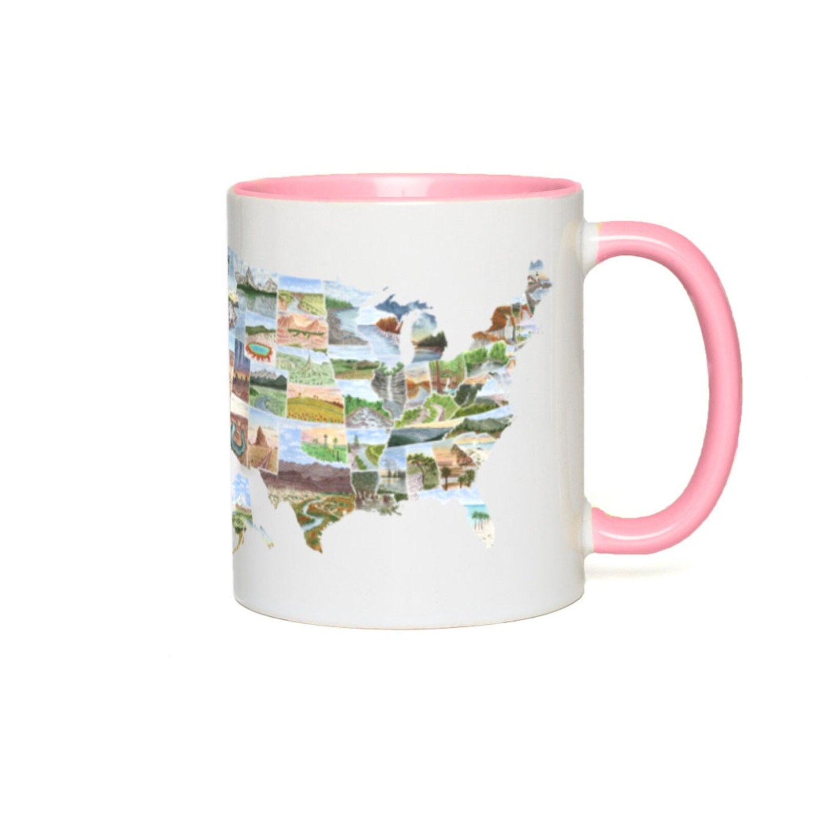 Watercolor 50 State Mug Custom Coffee Mug Custom USA Cup - Etsy