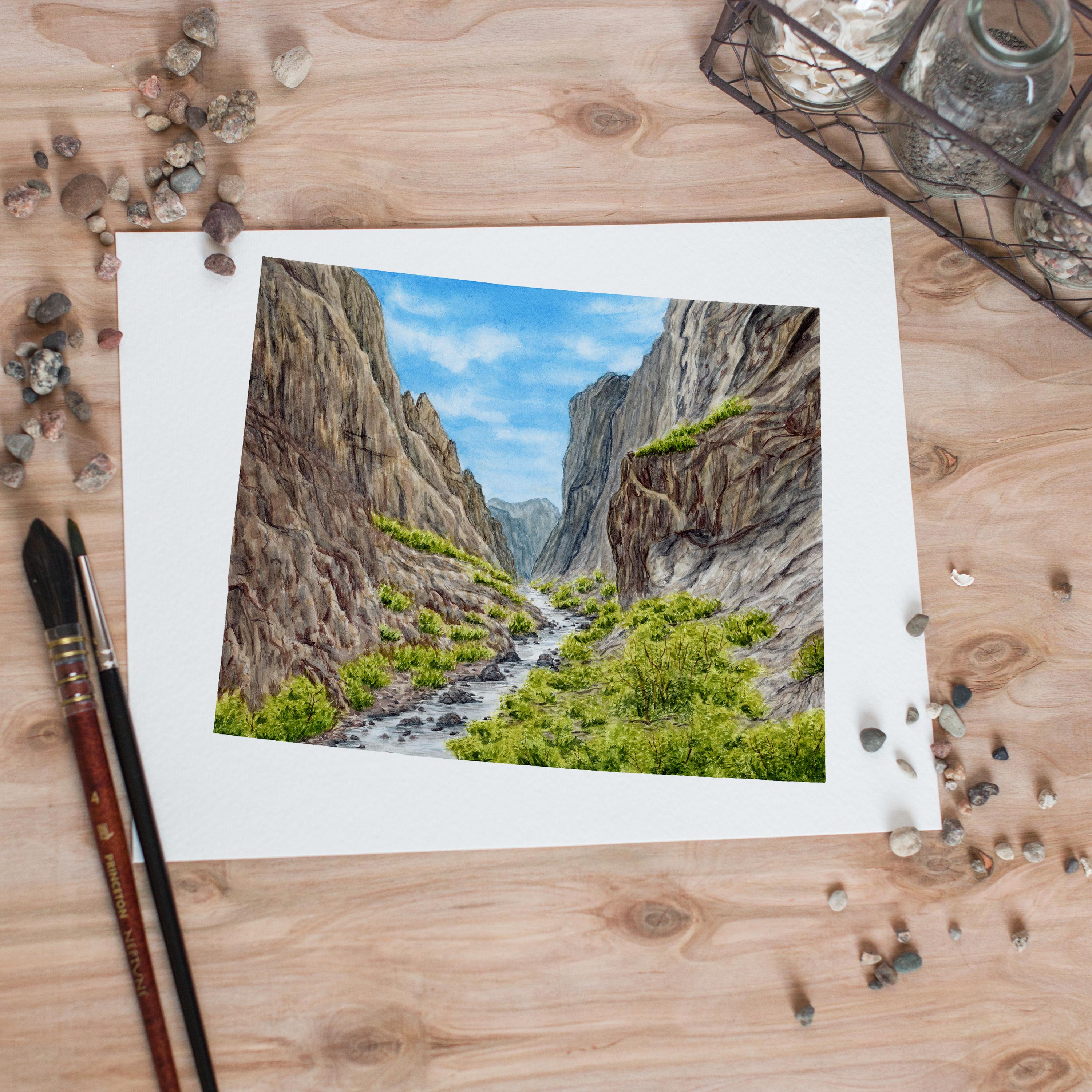 Colorado Rocky Mountain National Park, Colorado Watercolor Painting ...