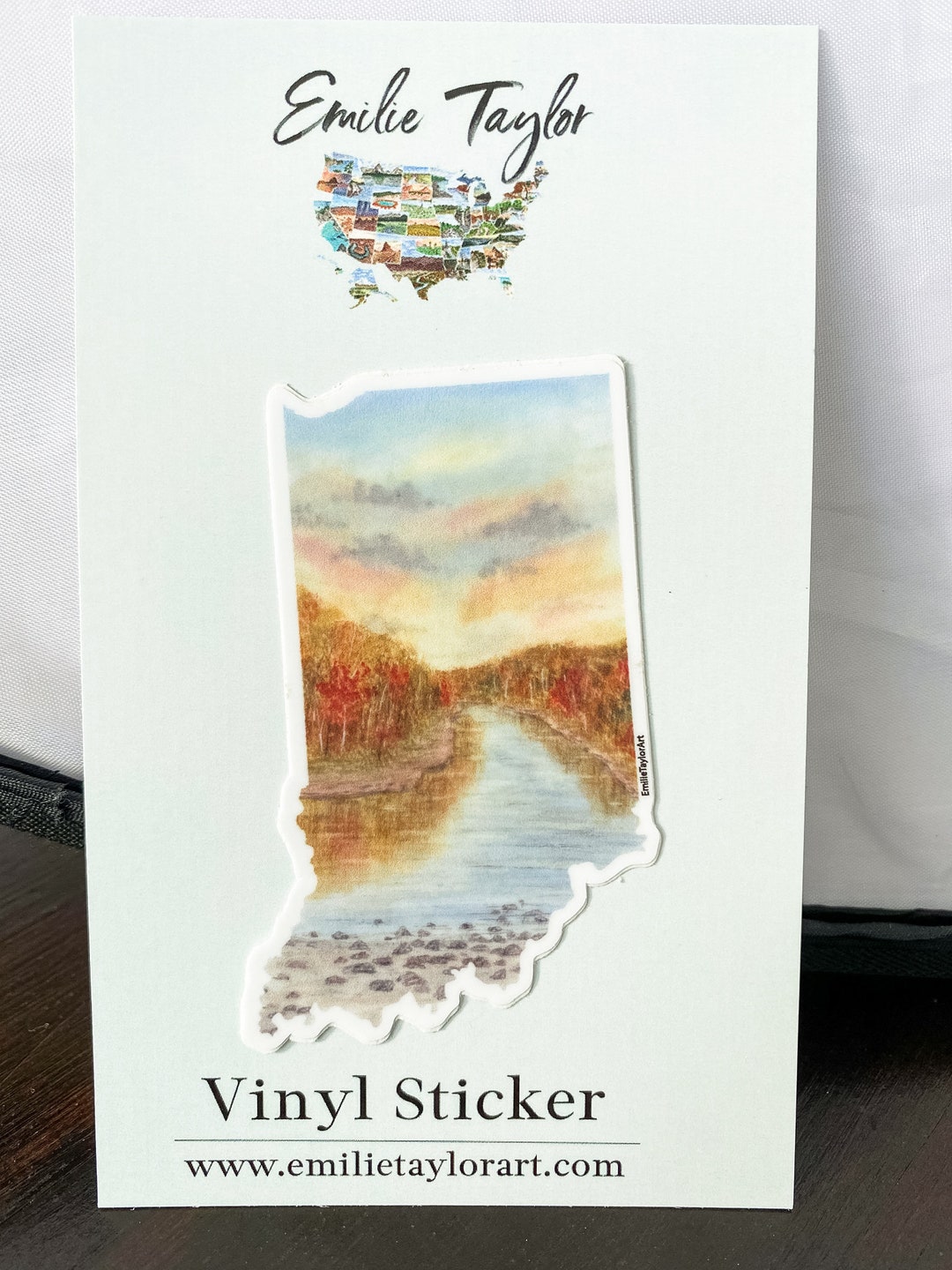 Indiana Decal, Watercolor Indiana Sticker, IN Car Decal, Home State ...