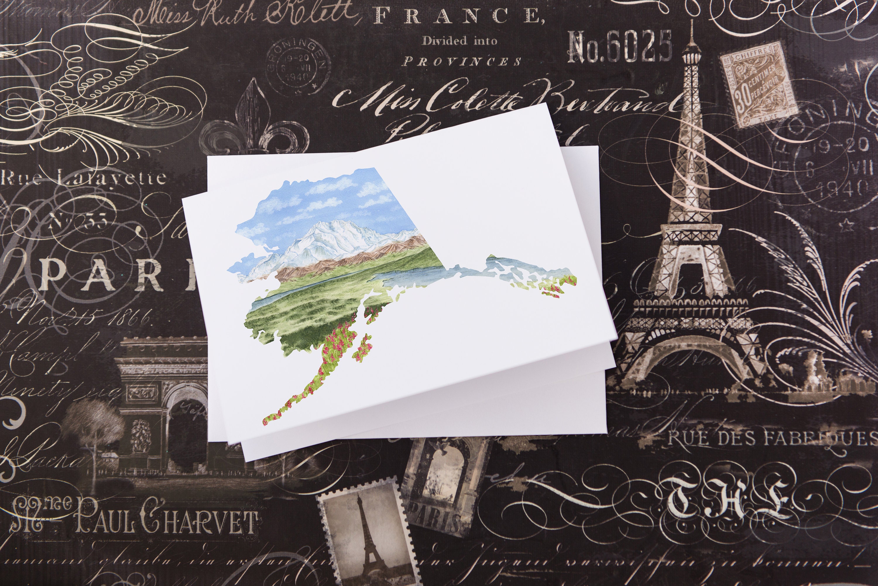 Alaska Greeting Card, Watercolor Home State Card, State Gift, Unique ...