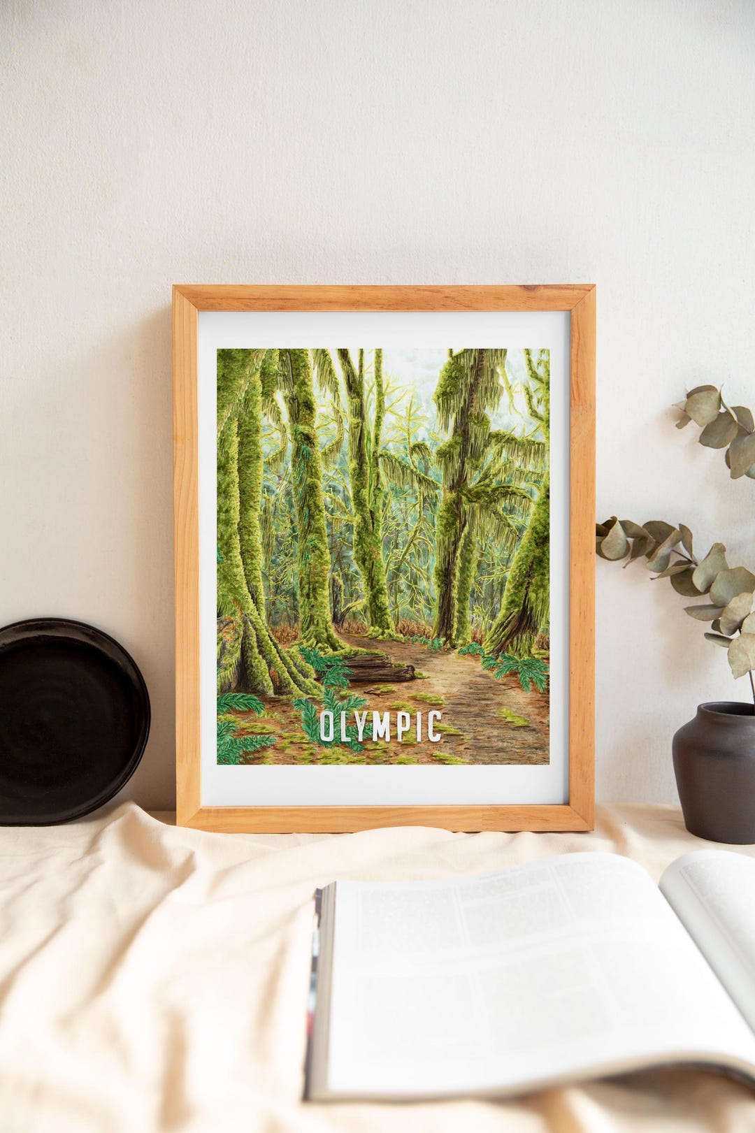 Olympic National Park Print | Hoh Rainforest Poster | Washington ...