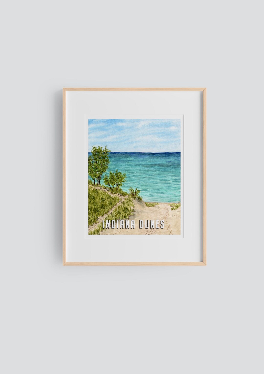 Indiana Dunes National Park Print | Indiana Dunes Poster | IDNP Artwork ...