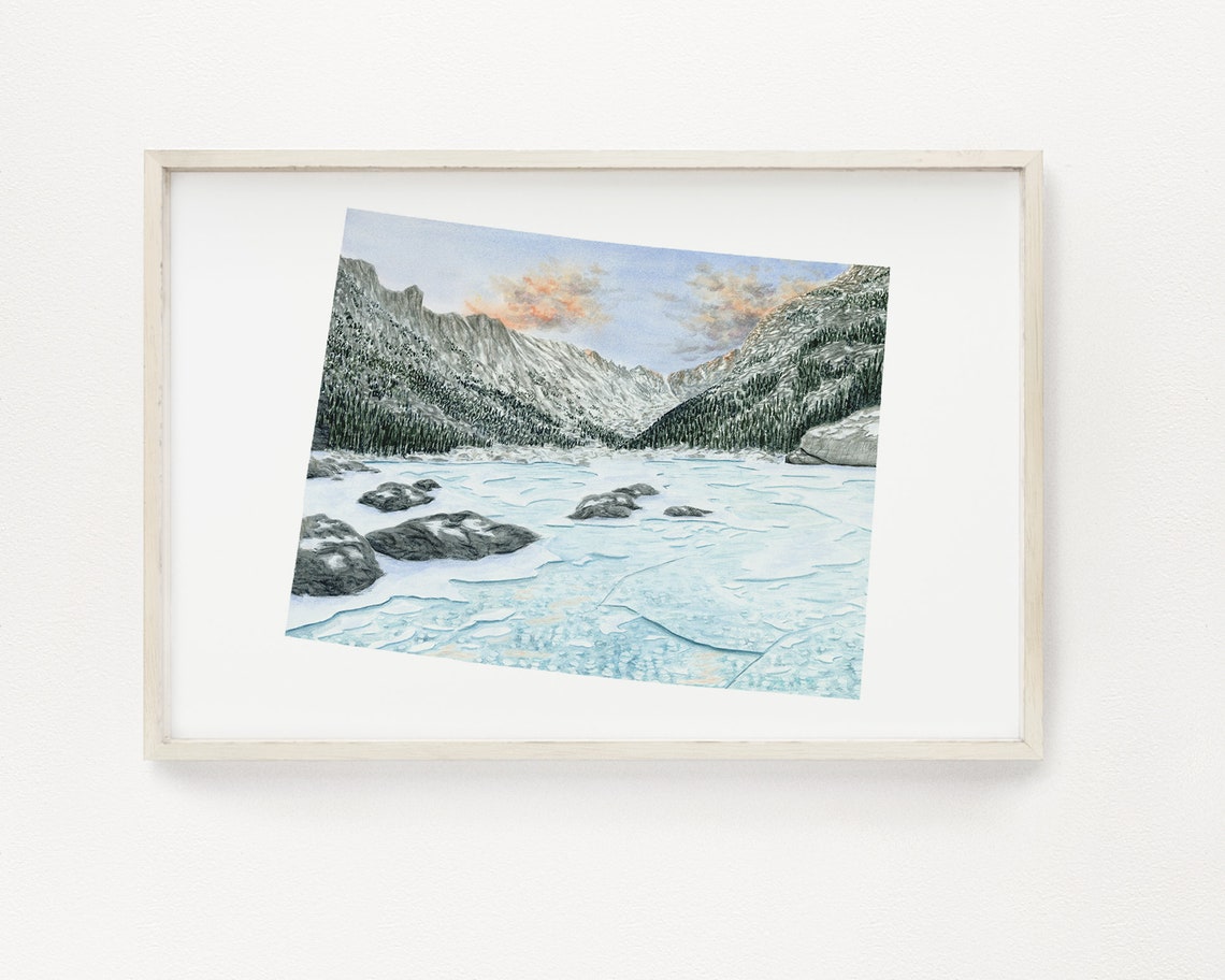 Colorado Watercolor Painting Colorado State Art Home State - Etsy