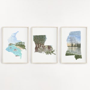 Watercolor State Bundle Packs, US State Paintings, State Collection ...