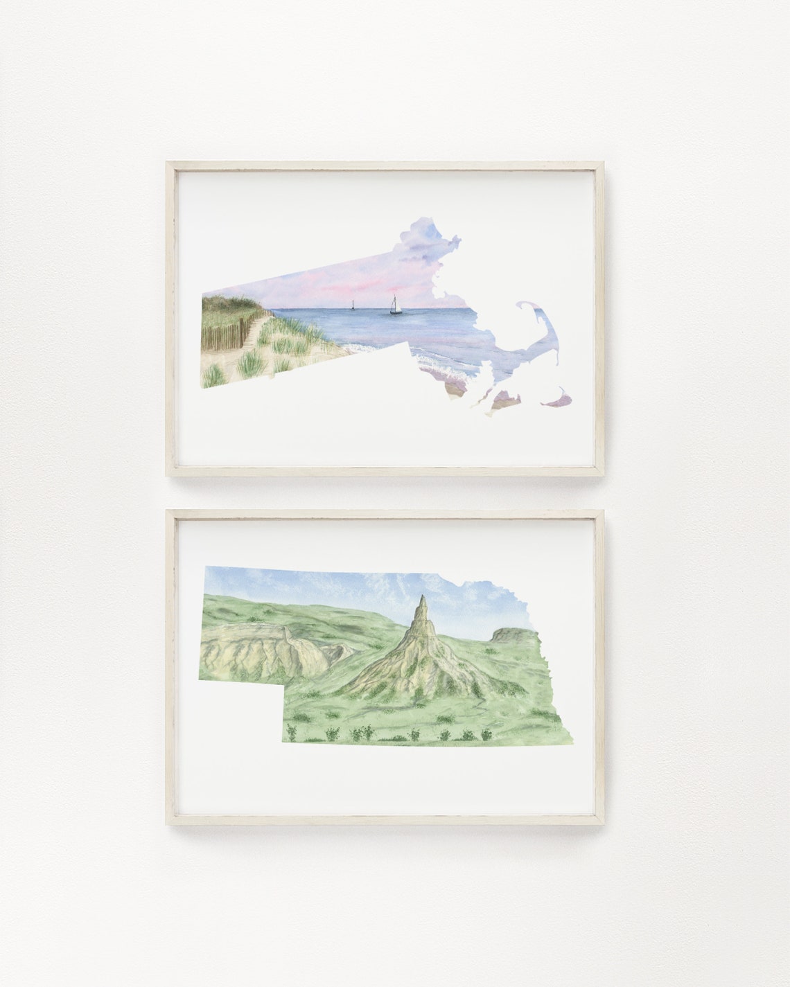 Utah Watercolor Painting Utah State Art Utah Map Print Utah | Etsy