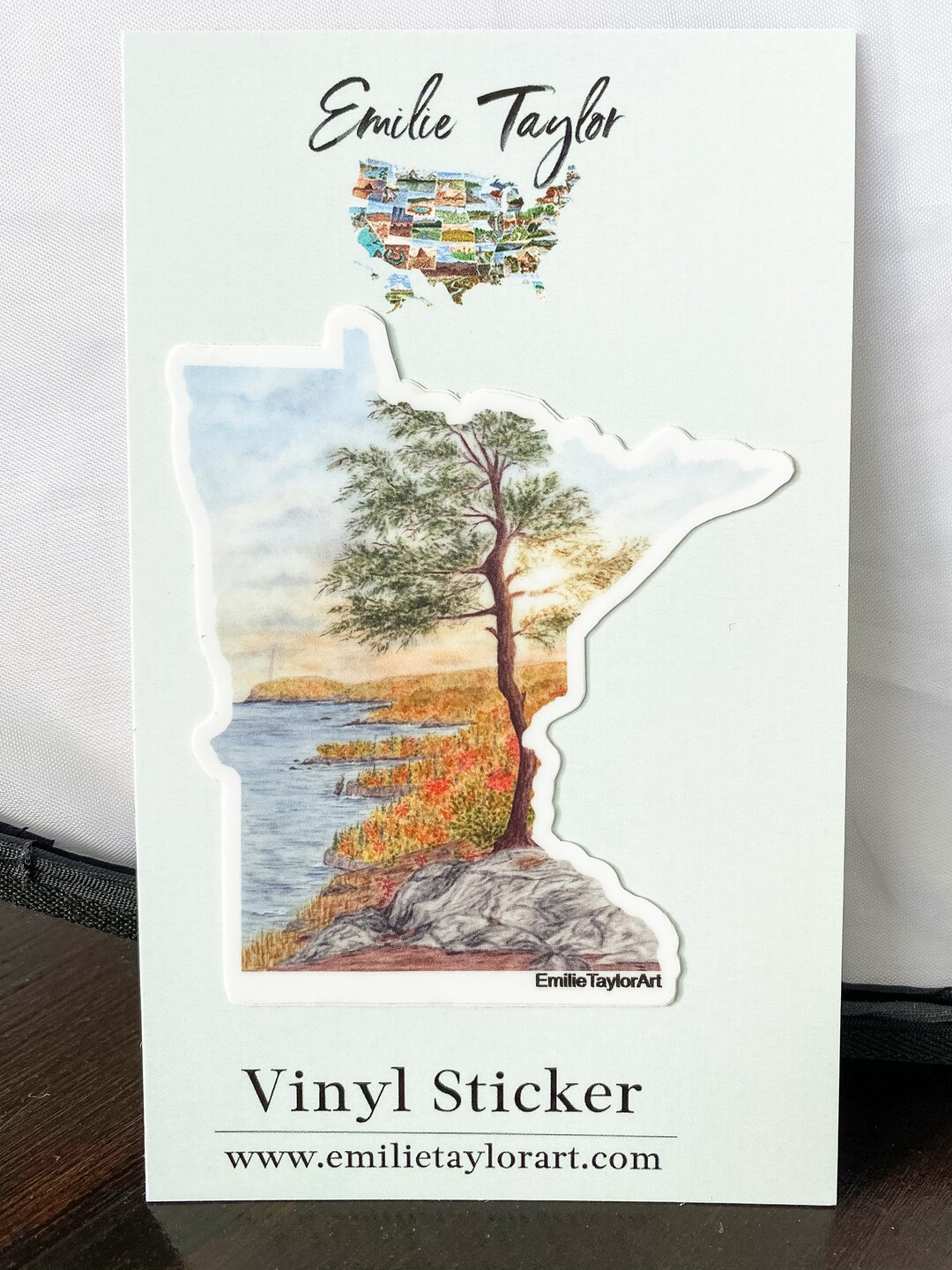 Minnesota Decal, Watercolor Minnesota Sticker, MN Car Decal, Fall in MN ...