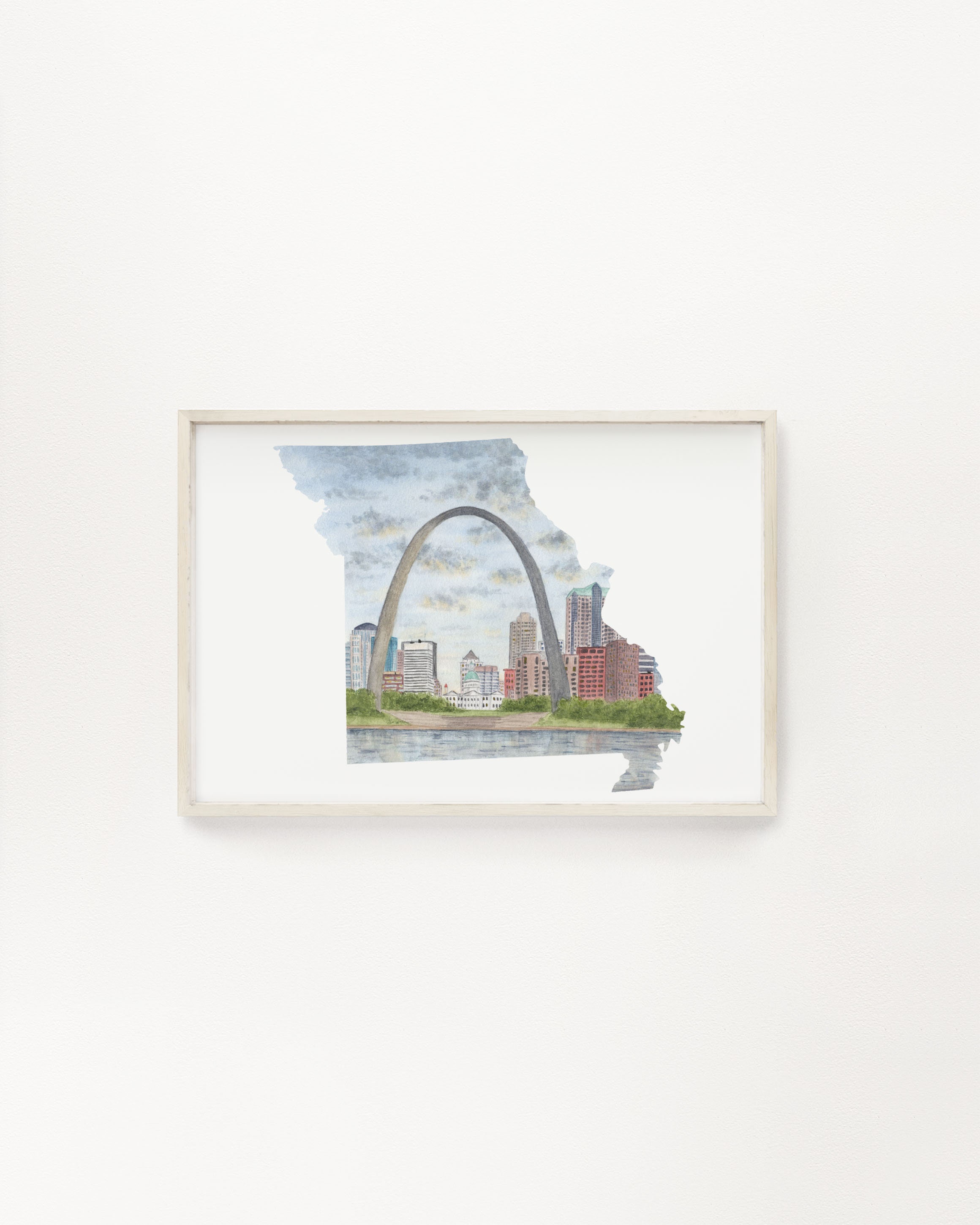 St. Louis Watercolor Art Print, Missouri Cityscape Painting - Etsy