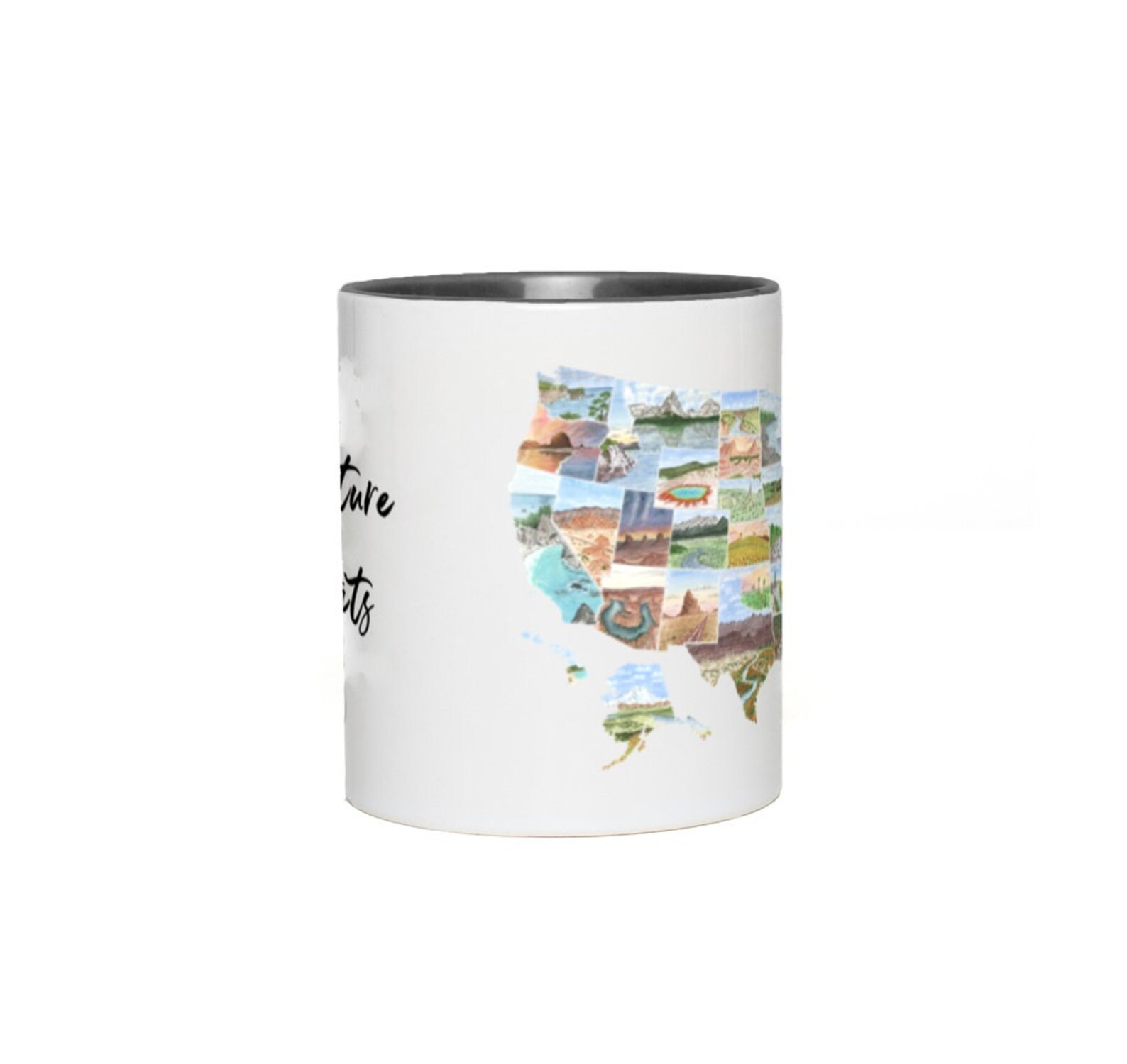 Watercolor 50 State Mug Custom Coffee Mug Custom USA Cup - Etsy
