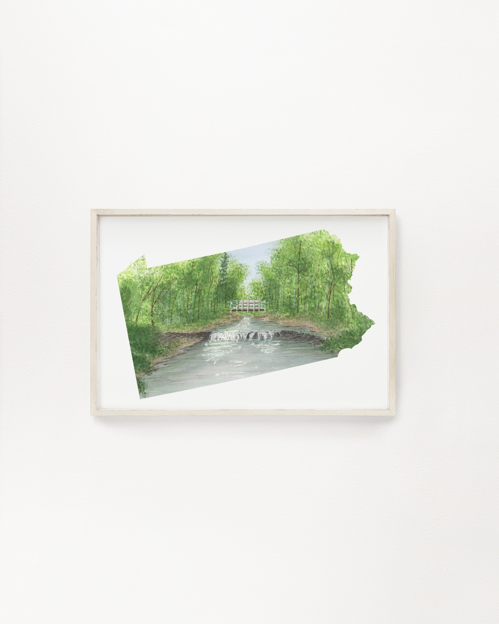 Pennsylvania Watercolor Painting Pennsylvania State Art | Etsy