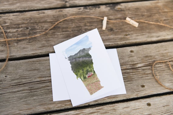 Vermont Greeting Card Vermont Notecard Vermont Souvenir VT | Etsy